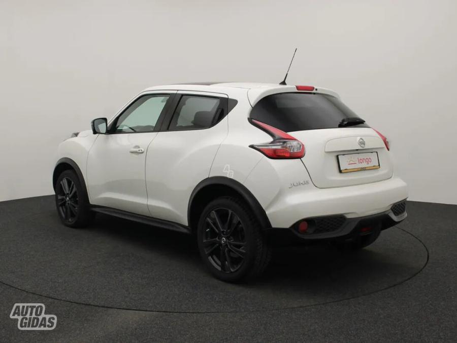 White Nissan Juke 2015 in Vilnius, with an engine capacity of 1.20 L and mileage of 145 thousand km for 8199 €, photo 8 on AUTOMOTO.COM.LV