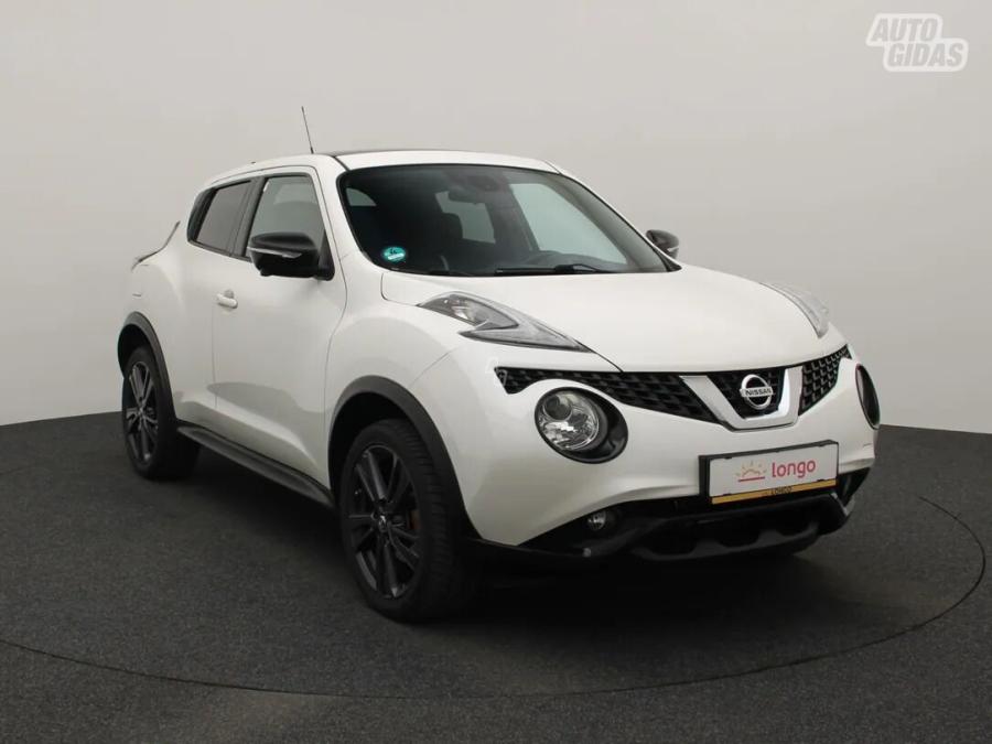 White Nissan Juke 2015 in Vilnius, with an engine capacity of 1.20 L and mileage of 145 thousand km for 8199 €, photo 11 on AUTOMOTO.COM.LV