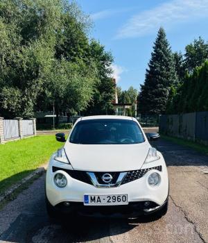 White Nissan Juke 2015 in Riga, with an engine capacity of 1.50 L and mileage of 130 thousand km for 7250 €, photo  on AUTOMOTO.COM.LV