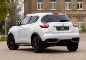 White Nissan Juke 2015 in Jelgava, with an engine capacity of 1.20 L and mileage of 121 thousand km for 7390 €, photo 7 on AUTOMOTO.COM.LV