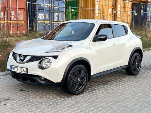 Balts Nissan Juke 2016 Viļņa, ar dzinēja tilpumu 1.60 L un nobraukumu 165 tūkst. km par 6750 €, foto  vietnē AUTOMOTO.COM.LV