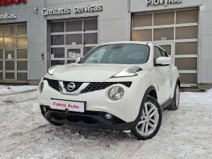 Balts Nissan Juke 2017 Viļņa, ar dzinēja tilpumu 1.60 L un nobraukumu 108 tūkst. km par 9500 €, foto  vietnē AUTOMOTO.COM.LV