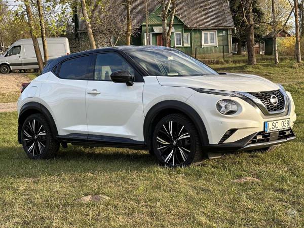 Balts Nissan Juke 2021 Viļņa, ar dzinēja tilpumu 1.00 L un nobraukumu 71 tūkst. km par 17900 €, foto  vietnē AUTOMOTO.COM.LV