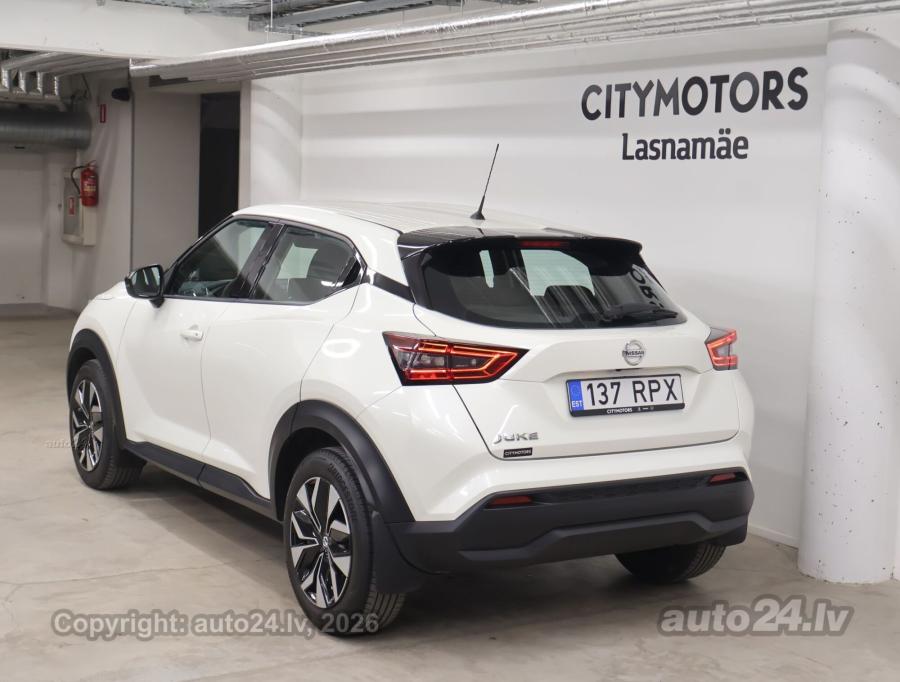 White Nissan Juke 2021 in Tallinn, with an engine capacity of 1.00 L and mileage of 45 thousand km for 13900 €, photo 4 on AUTOMOTO.COM.LV