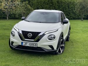 White Nissan Juke 2022 in Riga, with an engine capacity of 1.00 L and mileage of 68 thousand km for 14500 €, photo  on AUTOMOTO.COM.LV