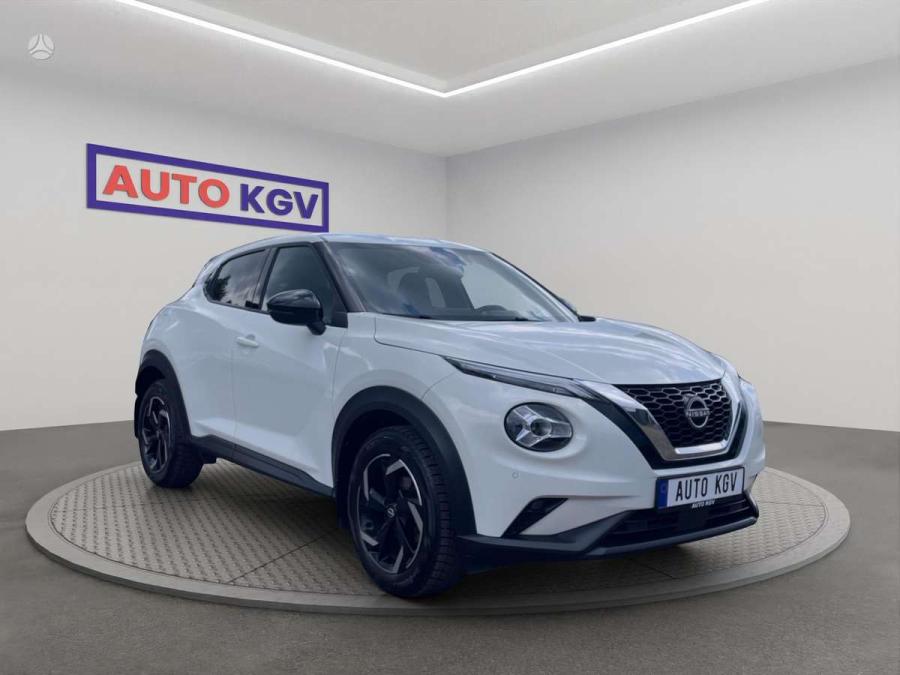 White Nissan Juke 2023 in Vilnius, with an engine capacity of 1.00 L and mileage of 22 thousand km for 17999 €, photo 8 on AUTOMOTO.COM.LV