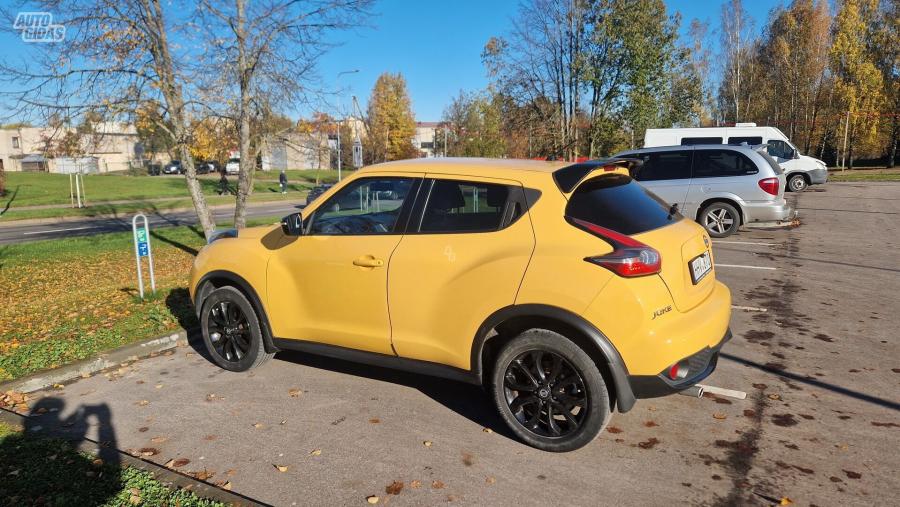 Dzeltens Nissan Juke 2014 Viļņa, ar dzinēja tilpumu 1.60 L un nobraukumu 119 tūkst. km par 5800 €, foto 1 vietnē AUTOMOTO.COM.LV