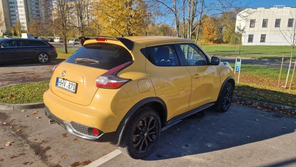 Dzeltens Nissan Juke 2014 Viļņa, ar dzinēja tilpumu 1.60 L un nobraukumu 119 tūkst. km par 5800 €, foto 5 vietnē AUTOMOTO.COM.LV