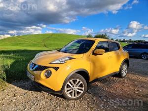 Dzeltens Nissan Juke 2015 Rīga, ar dzinēja tilpumu 1.60 L un nobraukumu 78 tūkst. km par 8200 €, foto  vietnē AUTOMOTO.COM.LV