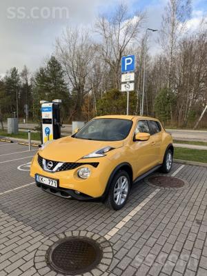 Yellow Nissan Juke 2017 in Liepaja, with an engine capacity of 1.60 L and mileage of 105 thousand km for 7800 €, photo  on AUTOMOTO.COM.LV