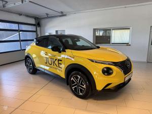 Dzeltens Nissan Juke 2025 Šauļi, ar dzinēja tilpumu 1.60 L un nobraukumu 5 tūkst. km par 26500 €, foto  vietnē AUTOMOTO.COM.LV