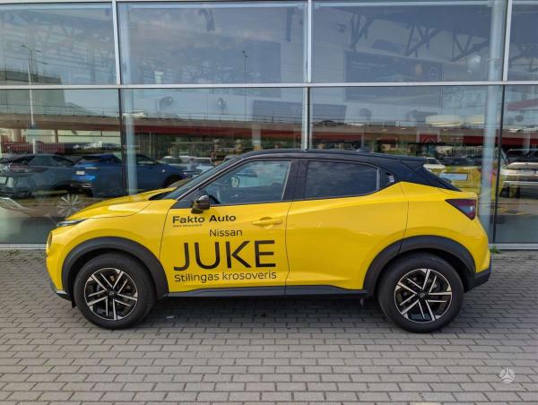 Dzeltens Nissan Juke 2025 Viļņa, ar dzinēja tilpumu 1.60 L un nobraukumu 5 tūkst. km par 25500 €, foto 2 vietnē AUTOMOTO.COM.LV