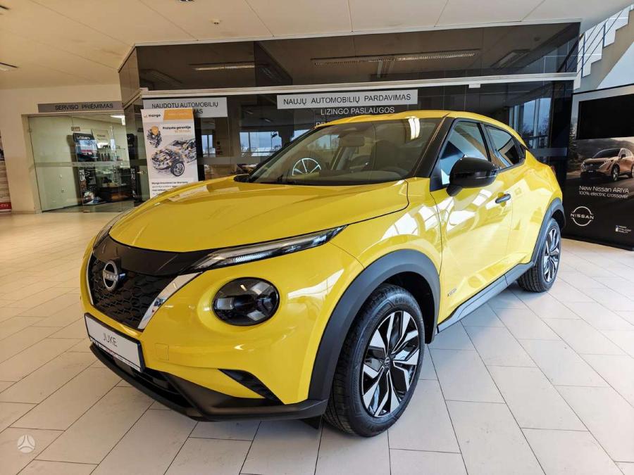 Yellow Nissan Juke 2026 in Siauliai, with an engine capacity of 1.60 L and mileage of 3 thousand km for 23890 €, photo 1 on AUTOMOTO.COM.LV