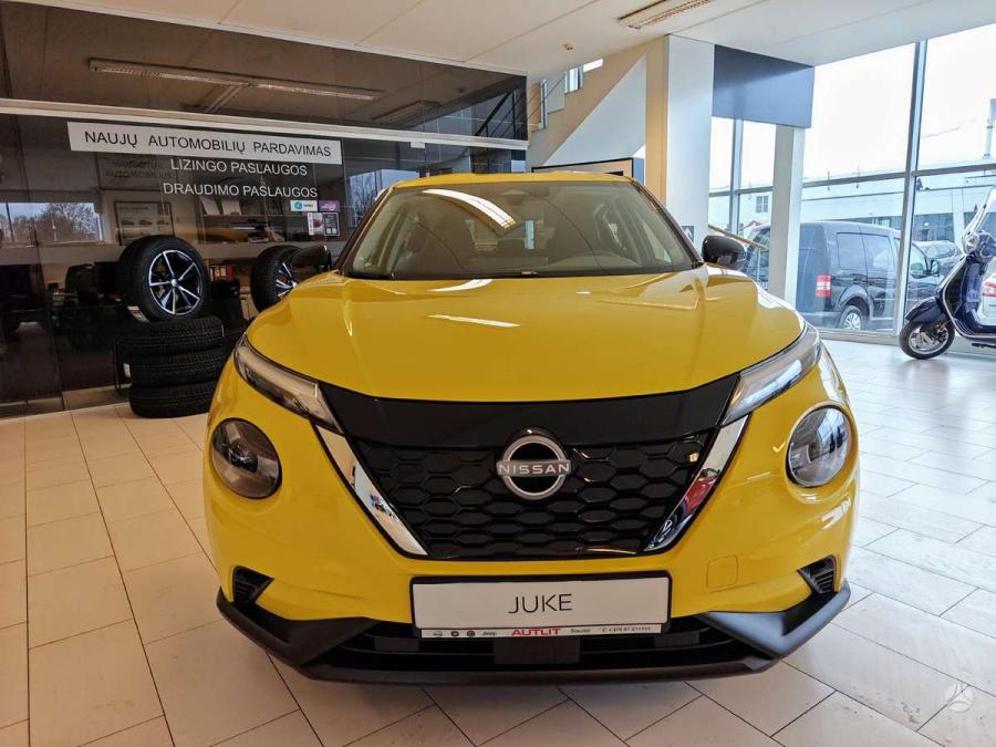 Yellow Nissan Juke 2026 in Siauliai, with an engine capacity of 1.60 L and mileage of 3 thousand km for 23890 €, photo 2 on AUTOMOTO.COM.LV