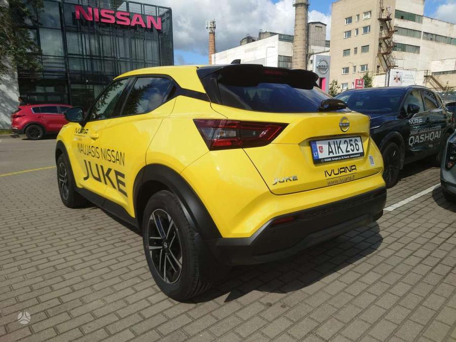 Yellow Nissan Juke 2026 in Kaunas, with an engine capacity of 1.00 L and mileage of 0 thousand km for 23990 €, photo 5 on AUTOMOTO.COM.LV
