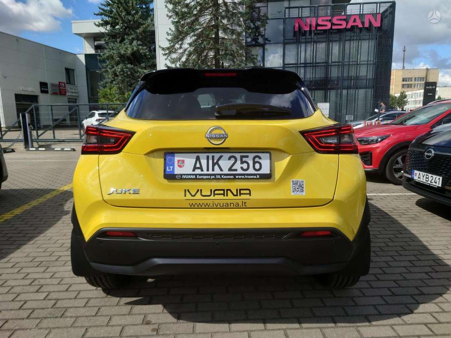 Yellow Nissan Juke 2026 in Kaunas, with an engine capacity of 1.00 L and mileage of 0 thousand km for 23990 €, photo 7 on AUTOMOTO.COM.LV