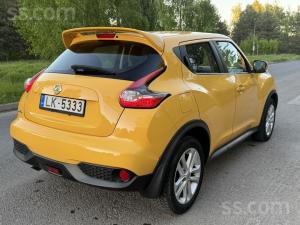 Yellow Nissan Juke 2015 in Riga, with an engine capacity of 1.60 L and mileage of 75 thousand km for 7000 €, photo 4 on AUTOMOTO.COM.LV