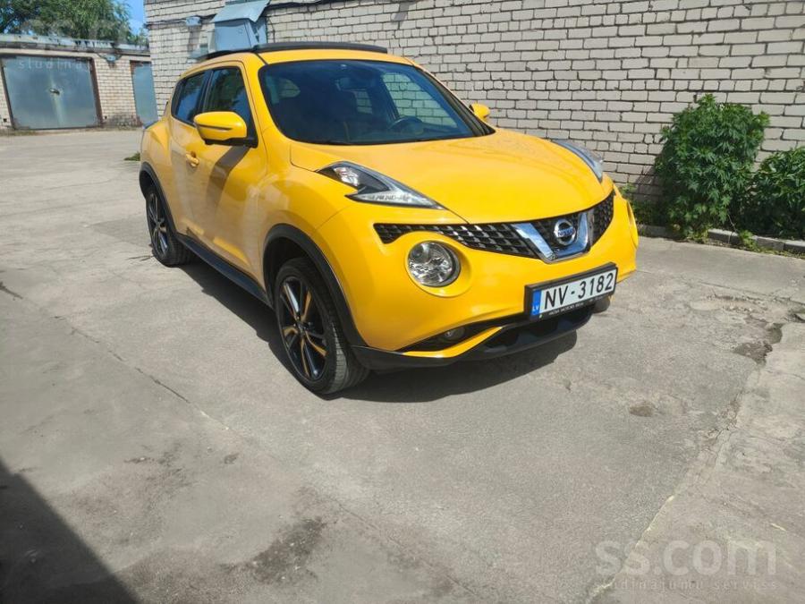 Dzeltens Nissan Juke 2016 Rīga, ar dzinēja tilpumu 1.60 L un nobraukumu 75 tūkst. km par 8500 €, foto 1 vietnē AUTOMOTO.COM.LV