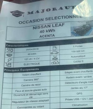 Black Nissan Leaf 2018 in Klaipeda, with an engine capacity of 0.00 L and mileage of 161 thousand km for 9200 €, photo 7 on AUTOMOTO.COM.LV