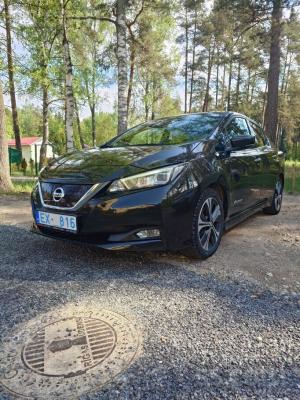 Black Nissan Leaf 2019 in Riga, with an engine capacity of 0.00 L and mileage of 135 thousand km for 10000 €, photo  on AUTOMOTO.COM.LV