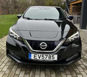 Black Nissan Leaf 2019 in Vilnius, with an engine capacity of 0.00 L and mileage of 81 thousand km for 12550 €, photo  on AUTOMOTO.COM.LV