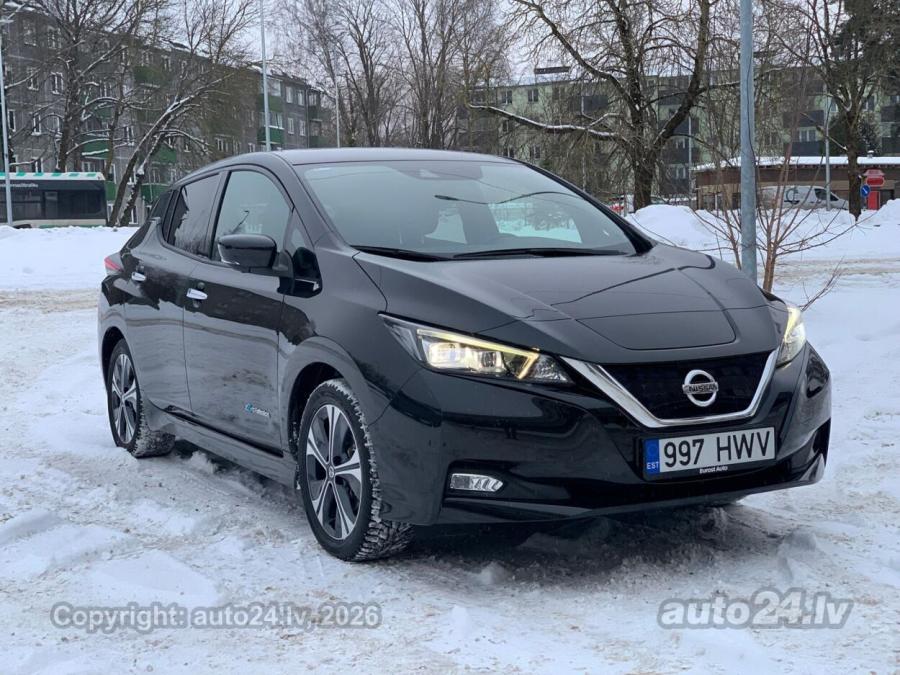 Black Nissan Leaf 2020 in Tallinn, with an engine capacity of 0.00 L and mileage of 45 thousand km for 14900 €, photo 2 on AUTOMOTO.COM.LV