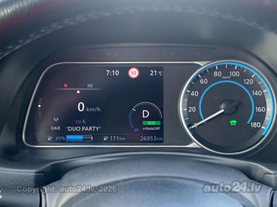 Black Nissan Leaf 2020 in Tallinn, with an engine capacity of 0.00 L and mileage of 27 thousand km for 15500 €, photo 22 on AUTOMOTO.COM.LV