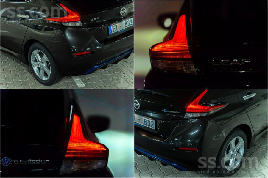 Black Nissan Leaf 2021 in Riga, with an engine capacity of 0.00 L and mileage of 19 thousand km for 17500 €, photo 13 on AUTOMOTO.COM.LV