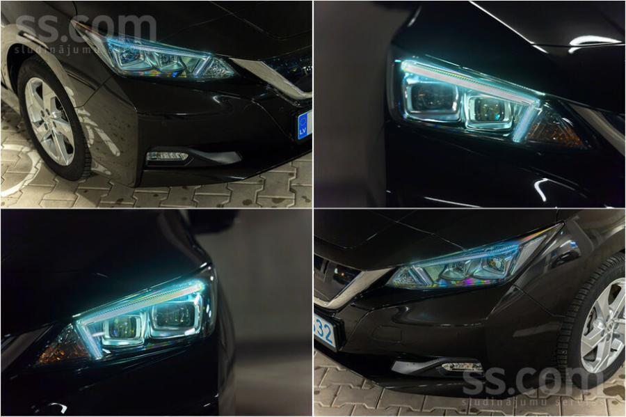 Black Nissan Leaf 2021 in Riga, with an engine capacity of 0.00 L and mileage of 19 thousand km for 17500 €, photo 14 on AUTOMOTO.COM.LV