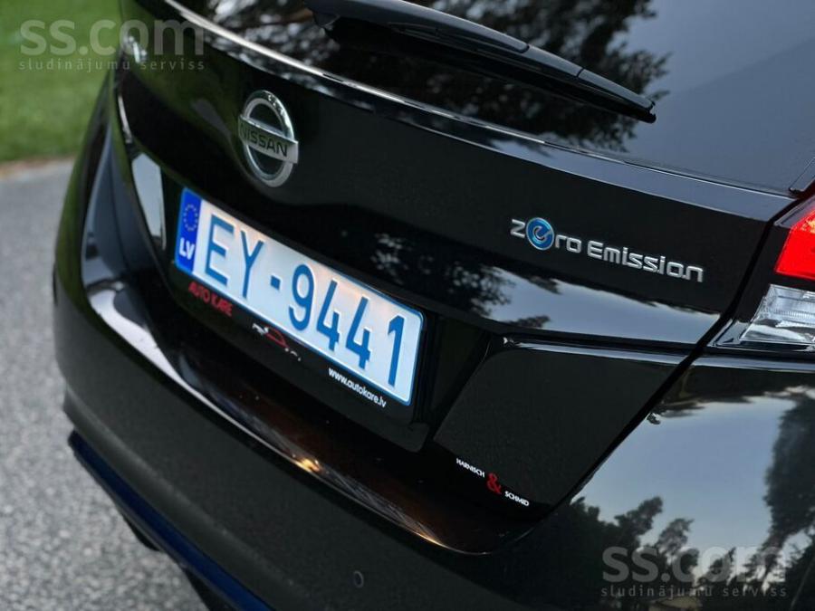 Black Nissan Leaf 2022 in Riga, with an engine capacity of 0.00 L and mileage of 73 thousand km for 16450 €, photo 32 on AUTOMOTO.COM.LV