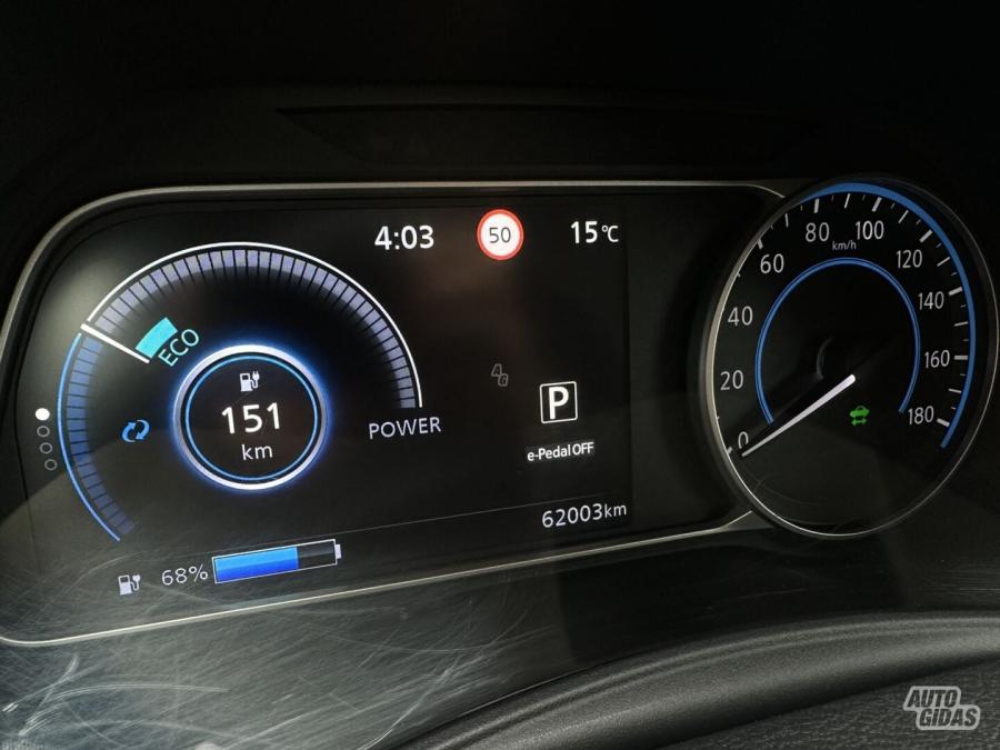 Черный Ниссан Лиф 2022 в Авиженяй, объемом двигателя 0.00 л и пробегом 62 тыс. км за 16750 €, фото 8 на AUTOMOTO.COM.LV