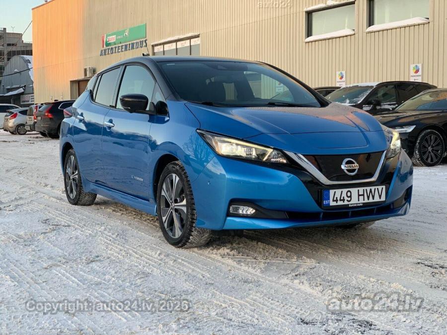 Blue Nissan Leaf 2021 in Tallinn, with an engine capacity of 0.00 L and mileage of 43 thousand km for 17900 €, photo 1 on AUTOMOTO.COM.LV