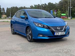 Blue Nissan Leaf 2021 in Tallinn, with an engine capacity of 0.00 L and mileage of 54 thousand km for 14900 €, photo 3 on AUTOMOTO.COM.LV