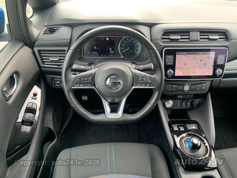 Blue Nissan Leaf 2021 in Tallinn, with an engine capacity of 0.00 L and mileage of 54 thousand km for 14900 €, photo 16 on AUTOMOTO.COM.LV
