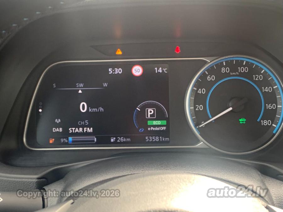 Blue Nissan Leaf 2021 in Tallinn, with an engine capacity of 0.00 L and mileage of 54 thousand km for 14900 €, photo 17 on AUTOMOTO.COM.LV