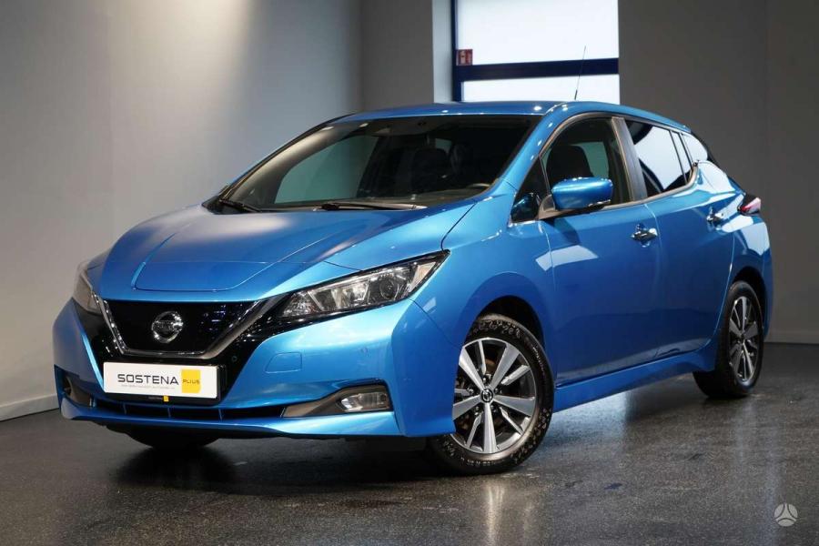 Zils Nissan Leaf 2021 Viļņa, ar dzinēja tilpumu 0.00 L un nobraukumu 50 tūkst. km par 14500 €, foto 1 vietnē AUTOMOTO.COM.LV