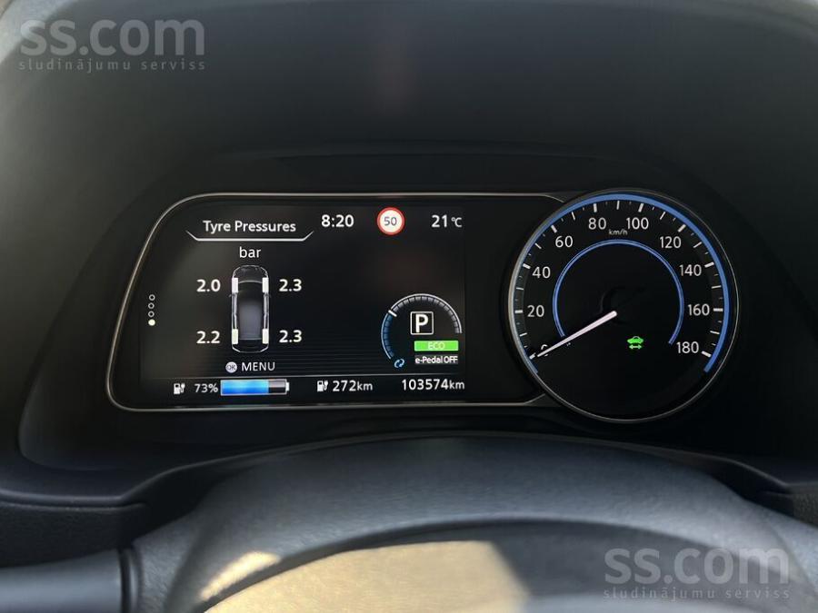 Zils Nissan Leaf 2021 Rīga, ar dzinēja tilpumu 0.00 L un nobraukumu 103 tūkst. km par 17550 €, foto 20 vietnē AUTOMOTO.COM.LV