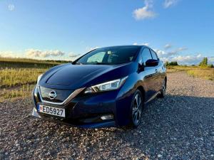 Blue Nissan Leaf 2021 in Vilnius, with an engine capacity of 0.00 L and mileage of 44 thousand km for 18500 €, photo  on AUTOMOTO.COM.LV