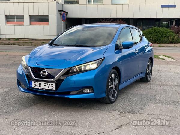 Blue Nissan Leaf 2021 in Tallinn, with an engine capacity of 0.00 L and mileage of 51 thousand km for 15900 €, photo 1 on AUTOMOTO.COM.LV