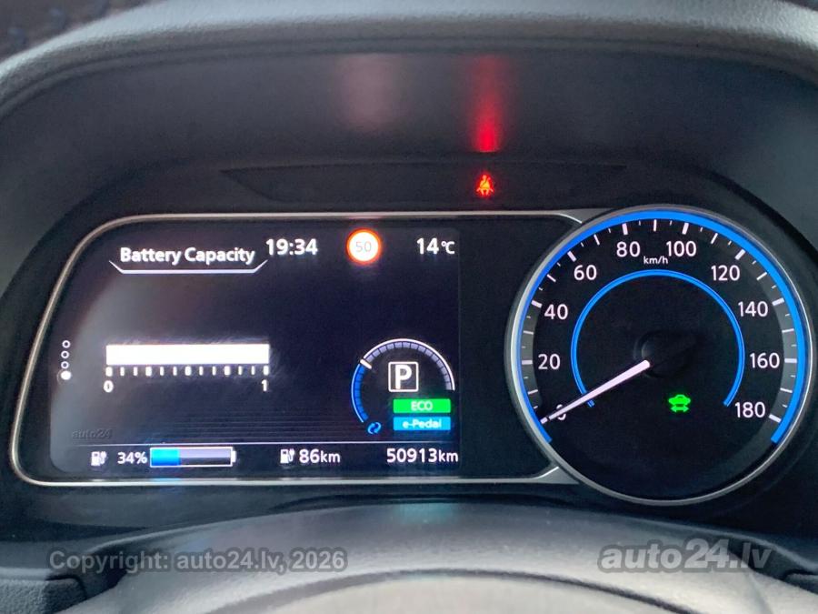 Blue Nissan Leaf 2021 in Tallinn, with an engine capacity of 0.00 L and mileage of 51 thousand km for 15900 €, photo 17 on AUTOMOTO.COM.LV