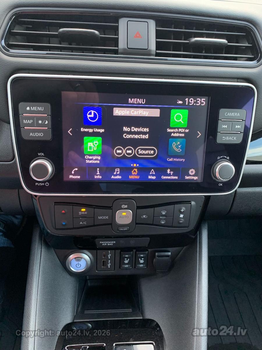 Blue Nissan Leaf 2021 in Tallinn, with an engine capacity of 0.00 L and mileage of 51 thousand km for 15900 €, photo 21 on AUTOMOTO.COM.LV