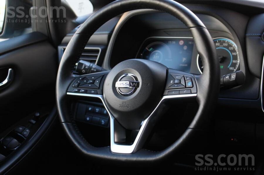 Blue Nissan Leaf 2020 in Riga, with an engine capacity of 0.00 L and mileage of 92 thousand km for 16500 €, photo 16 on AUTOMOTO.COM.LV