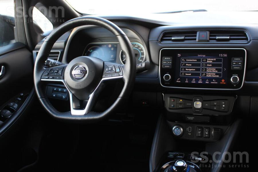 Blue Nissan Leaf 2020 in Riga, with an engine capacity of 0.00 L and mileage of 92 thousand km for 16500 €, photo 17 on AUTOMOTO.COM.LV