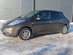 Brown Nissan Leaf 2016 in Kaunas, with an engine capacity of 0.00 L and mileage of 157 thousand km for 4350 €, photo 3 on AUTOMOTO.COM.LV