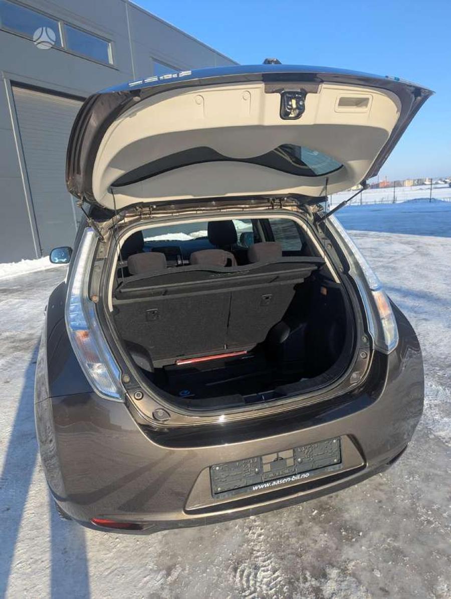 Brown Nissan Leaf 2016 in Kaunas, with an engine capacity of 0.00 L and mileage of 157 thousand km for 4350 €, photo 16 on AUTOMOTO.COM.LV