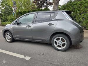 Grey Nissan Leaf 2015 in Vilnius, with an engine capacity of 0.00 L and mileage of 76 thousand km for 4700 €, photo  on AUTOMOTO.COM.LV