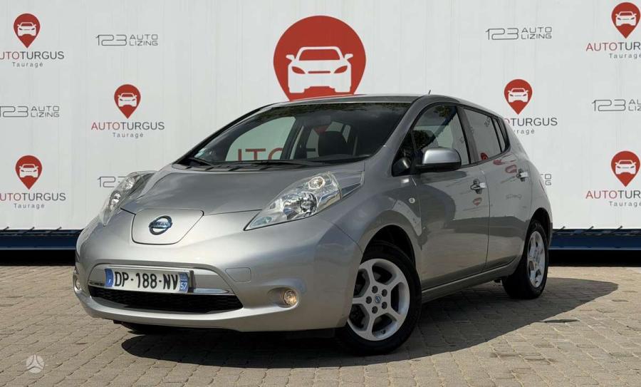 Grey Nissan Leaf 2015 in Taurage, with an engine capacity of 0.00 L and mileage of 73 thousand km for 5300 €, photo 1 on AUTOMOTO.COM.LV