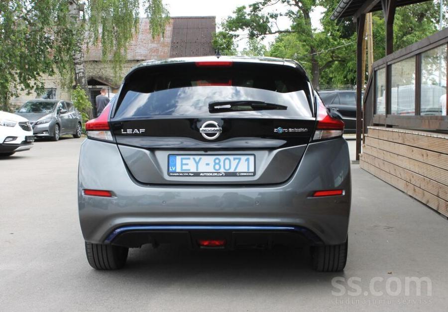 Grey Nissan Leaf 2019 in Riga, with an engine capacity of 0.00 L and mileage of 0 thousand km for 1122 €, photo 7 on AUTOMOTO.COM.LV