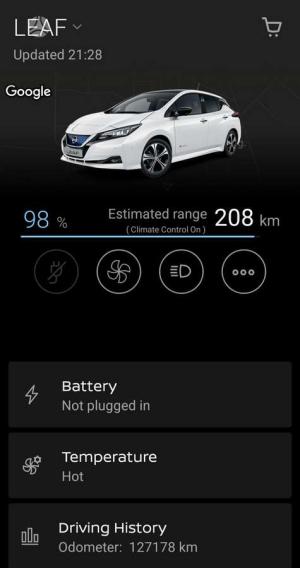 Pelēks Nissan Leaf 2019 Tauragė, ar dzinēja tilpumu 0.00 L un nobraukumu 127 tūkst. km par 9300 €, foto 31 vietnē AUTOMOTO.COM.LV
