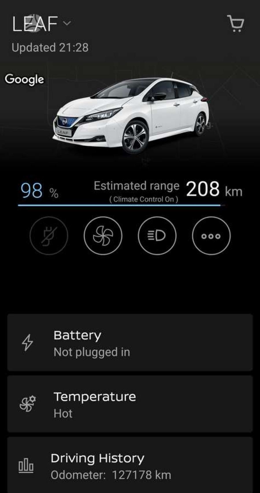 Pelēks Nissan Leaf 2019 Tauragė, ar dzinēja tilpumu 0.00 L un nobraukumu 127 tūkst. km par 9300 €, foto 31 vietnē AUTOMOTO.COM.LV